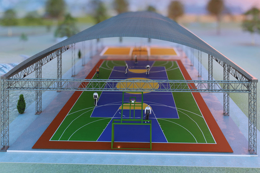 Fundición de los cimientos para el entechado de nuestra cancha ...